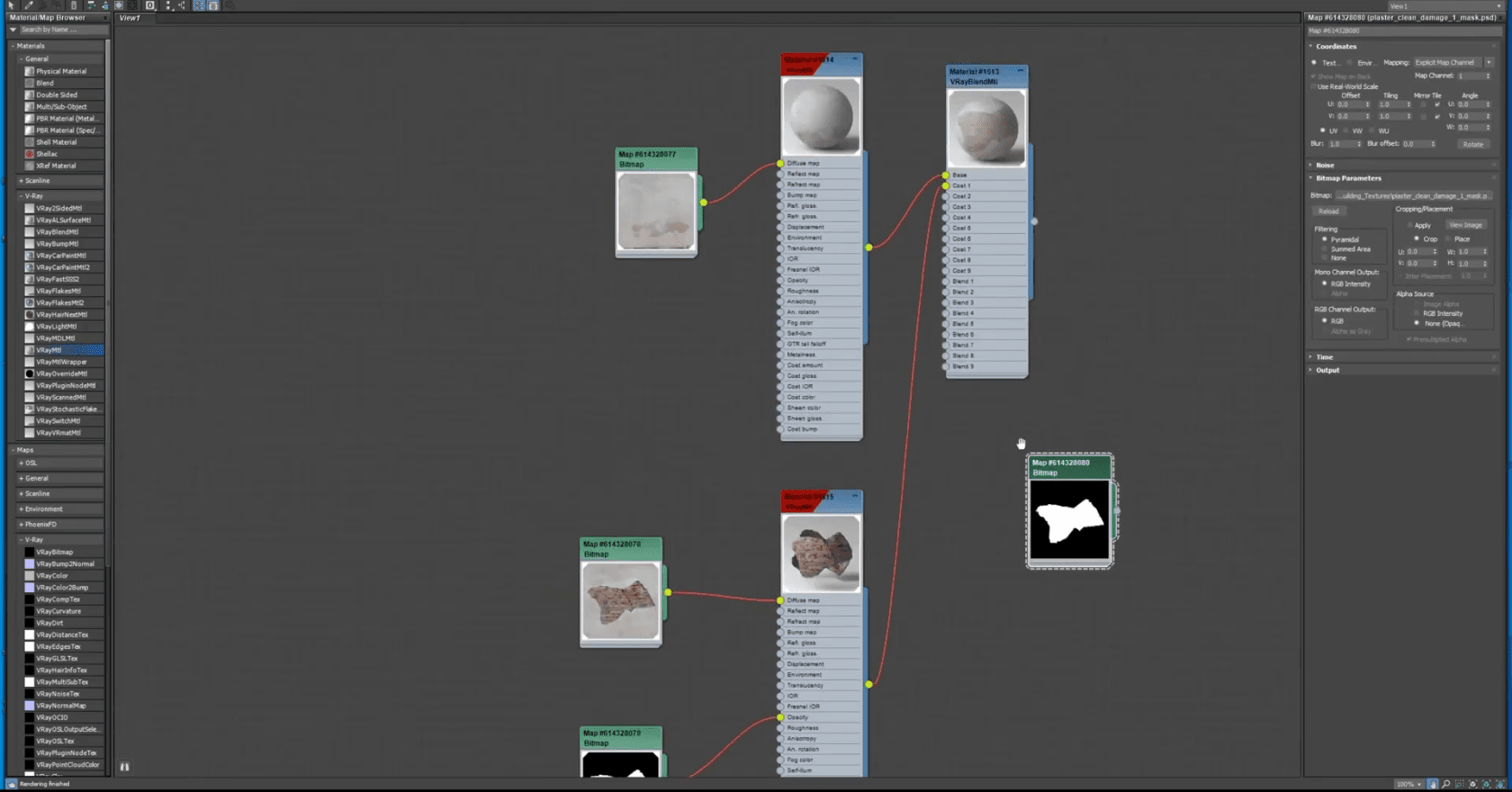 متریال دیوار فرسوده آموزش ساخت متریال دیوار فرسوده با Vray Blend Mtl